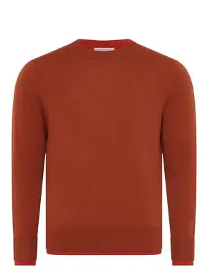 Gabriela Hearst Wells Cashmere-Silk Crewneck Sweater Rust/antil
