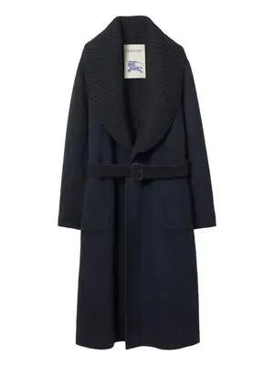 Burberry Wool Mohair Blend Coat - Night Melange