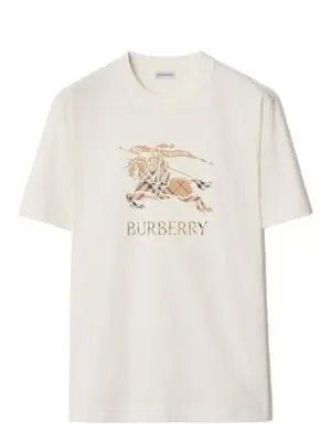 Burberry EKD Ombré Cotton T-shirt Chalk White