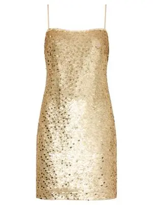 MILLY Colette Sequin Mini Dress - Gold