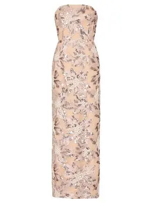 MILLY Meredith Sequin Maxi Dress - White
