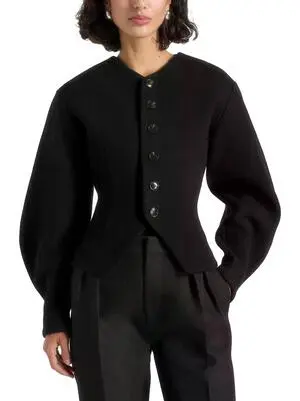 Manière De Voir Balloon-sleeve Hourglass Jacket - Black
