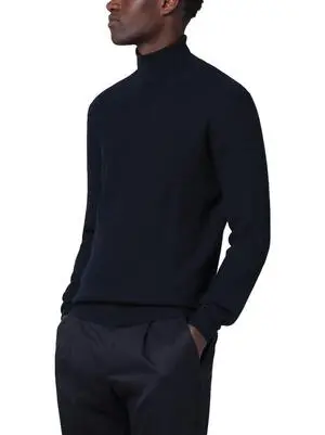 Tagliatore Wool Turtleneck Sweater - Blue