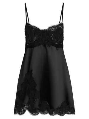 Dolce & Gabbana Soft Satin Mini Dress - Black