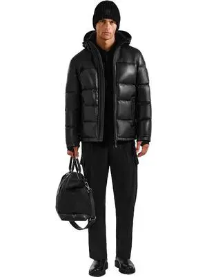 Rudsak Quilted Leather Down Jacket - Black