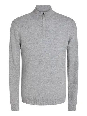 WE NORWEGIANS We Norwegians Blefjell Cashmere Half-Zip Sweater Gray