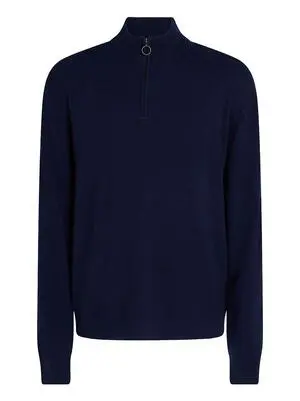WE NORWEGIANS We Norwegians Blefjell Cashmere Half-Zip Sweater Navy