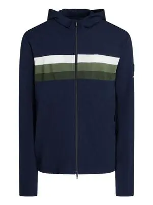 WE NORWEGIANS We Norwegians Striped Wool-Blend Zip-Up Hoodie Navy