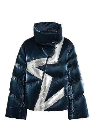 Perfect Moment Ariel Quilted Metallic Down Ski Jacket - Navy