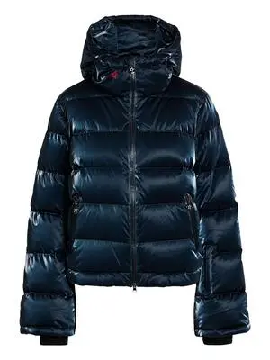 Perfect Moment Polar Flare Quilted Down Ski Jacket - Navy
