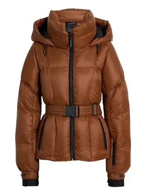 Cordova Monterosa Quilted Hooded Down Ski Jacket - Brown