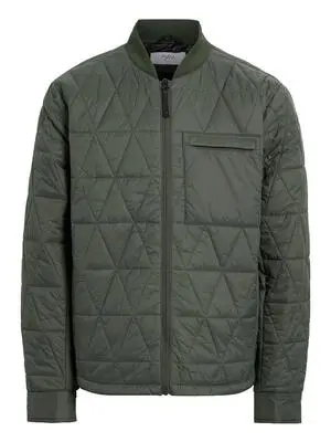 Aztech Mountain Corkscrew Quilted Padded Shell Jacket - Army Green