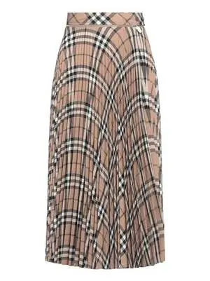Burberry Pleated Midi Skirt - Beige