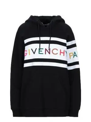 Givenchy Striped Logo Hooded Sweatshirt - Black