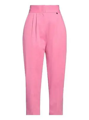 LIU •JO Woven Cropped Straight-leg Trousers - Pink
