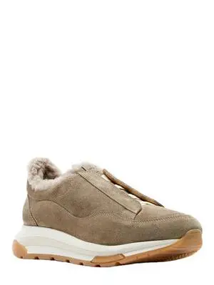 La Canadienne Vada City Dry Waterproof Slip-on Sneakers - Caribou Suede