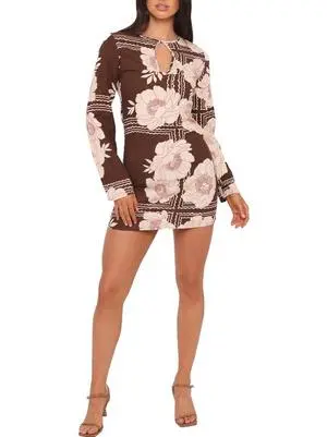 PETAL & PUP Floral Print Mini Dress - Brown Floral