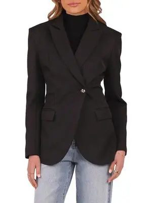 PETAL & PUP Danity Single-button Blazer - Black