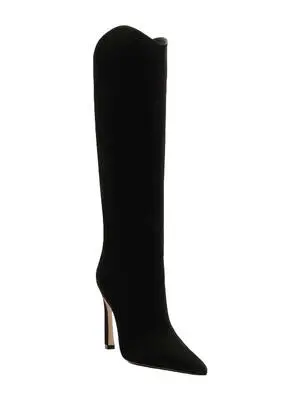 Schutz Maryana Sculpt Stiletto Boot - Black
