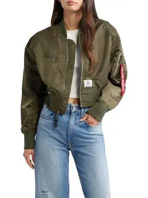 Alpha Industries L-2b Gen Crop Flight Jacket - Green
