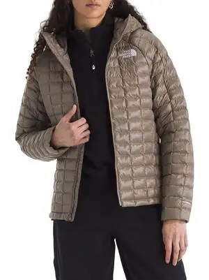The North Face ThermoBall Hooded Jacket Mocha Brown