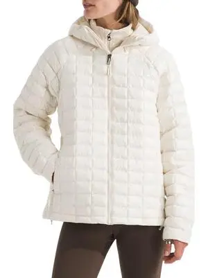 The North Face Thermoball Hooded Jacket - White Dune