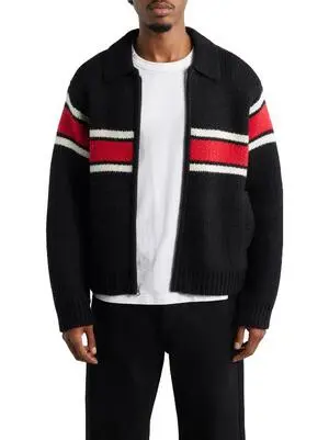 Obey Bernard Zip Cardigan - Black