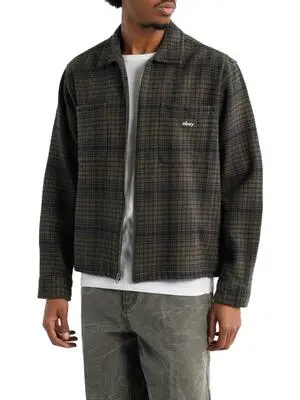 Obey Parker Cotton Zip-up Shirt Jacket - Rosin Multi