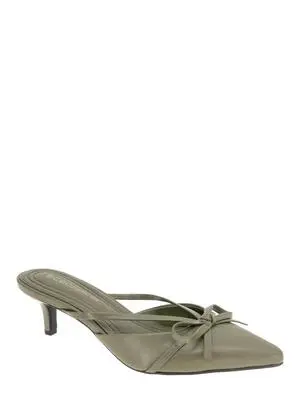 Bcbgmaxazria Pointed Toe Kitten Heel Mule Dark Olive