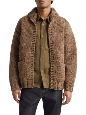 Visvim Hand-knit Wool & Cashmere Zip Cardigan - Brown
