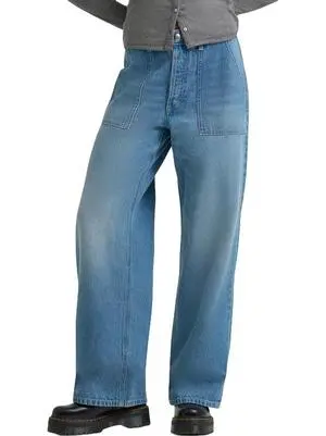 LEEM Patch Pocket Slouchy Cotton & Linen Jeans - On The House