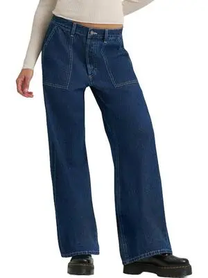 LEEM Patch Pocket Slouchy Cotton And Linen Jeans - Switch It Up