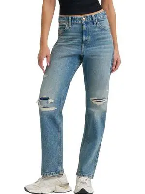 LEEM Rider™ Ripped Classic Straight Leg Jeans