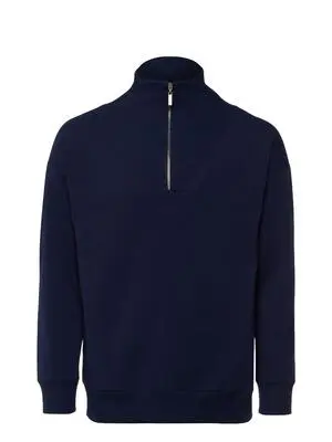 Hanro Organic Cotton French Terry Sweatshirt - Deep Navy