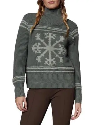 ALP N ROCK Alora Mock Neck Ski Sweater - Eucalyptus