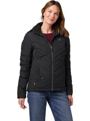 MOBILE WARMING Crest Natural Down Heated Jacket - Black