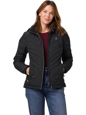 MOBILE WARMING Crest Natural Down Heated Jacket - Black
