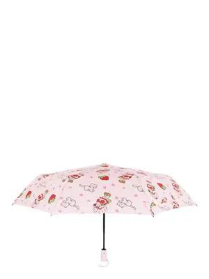 STRAWBERRY SHORTCAKE Heart Print Compact Umbrella - Pink