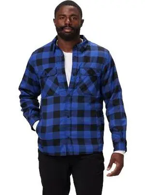 MOBILE WARMING 3 Season Flannel Heated Shirt Jacket - Blue