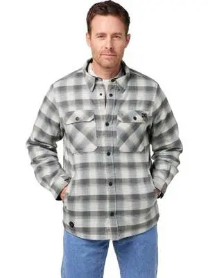 MOBILE WARMING 3 Season Flannel Heated Shirt Jacket - Grey