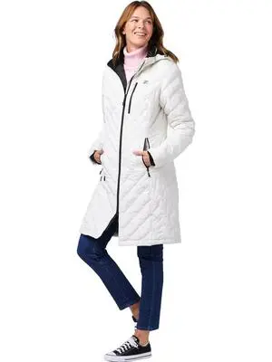 MOBILE WARMING Meridian Long Heated Puffer Jacket - Cream