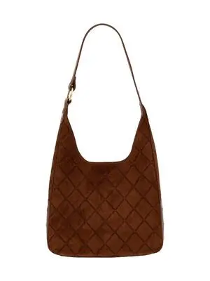 HAMMITT Medium Hobo Bag - Chocolate Diamond Suede/gold