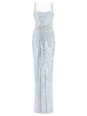 Jenny Packham Chrissy Sequin-embellished Gown - Silver Lake