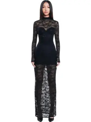 OW Addison Maxi Dress - Black Lace