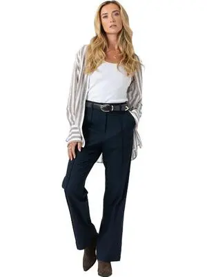 SAINT + SOFIA Harlow Straight-leg Trousers - Navy