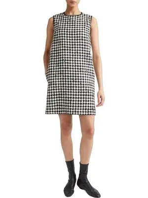 MAX MARA Max Mara Studio Houndstooth Tweed Shift Dress