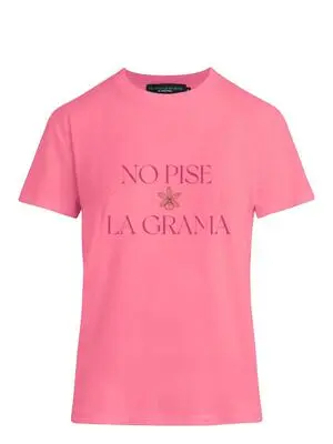 NO PISE LA GRAMA Salty Flower T-shirt - Pink