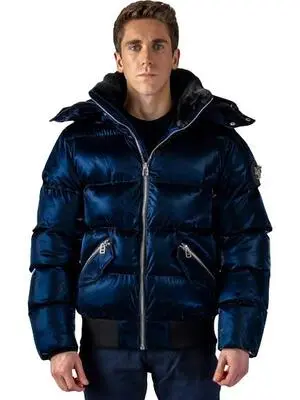 WOODPECKER Woody Bomber Quilted Coat - All Wet Navy