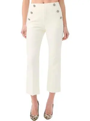 Trina Turk Cropped Flare Leg Pant - Winter White