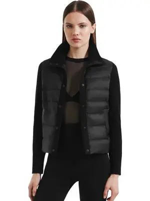 Rudsak Hybrid Knit & Light Down Jacket - Black
